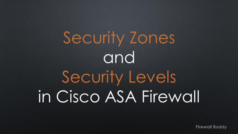 Cisco ASA: Security Levels and Zones Explained - Firewall Buddy